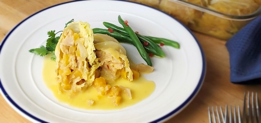 Gingered Butternut Squash Stuffed Cabbage Food Home Flavor