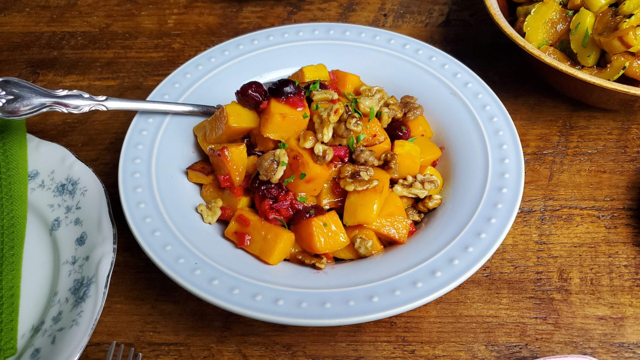 Delicious Roasted Butternut Squash with Cranberries and Walnuts